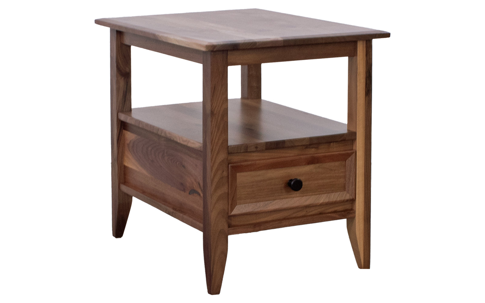 Rustic Walnut End Table – Redekers