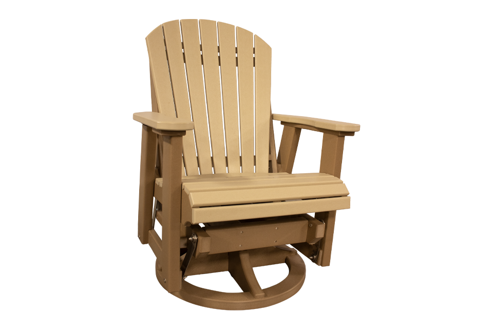 Outdoor Swivel Glider - Sand & Weathered Wood – Redekers